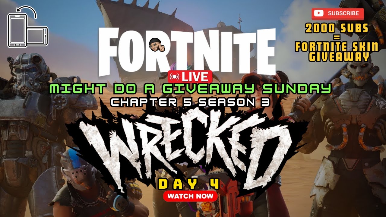 THIRD DAY of FORTNITE C5 S3 - WRECKED : DAY 3 🔴 [Vertical LIVE] - YouTube