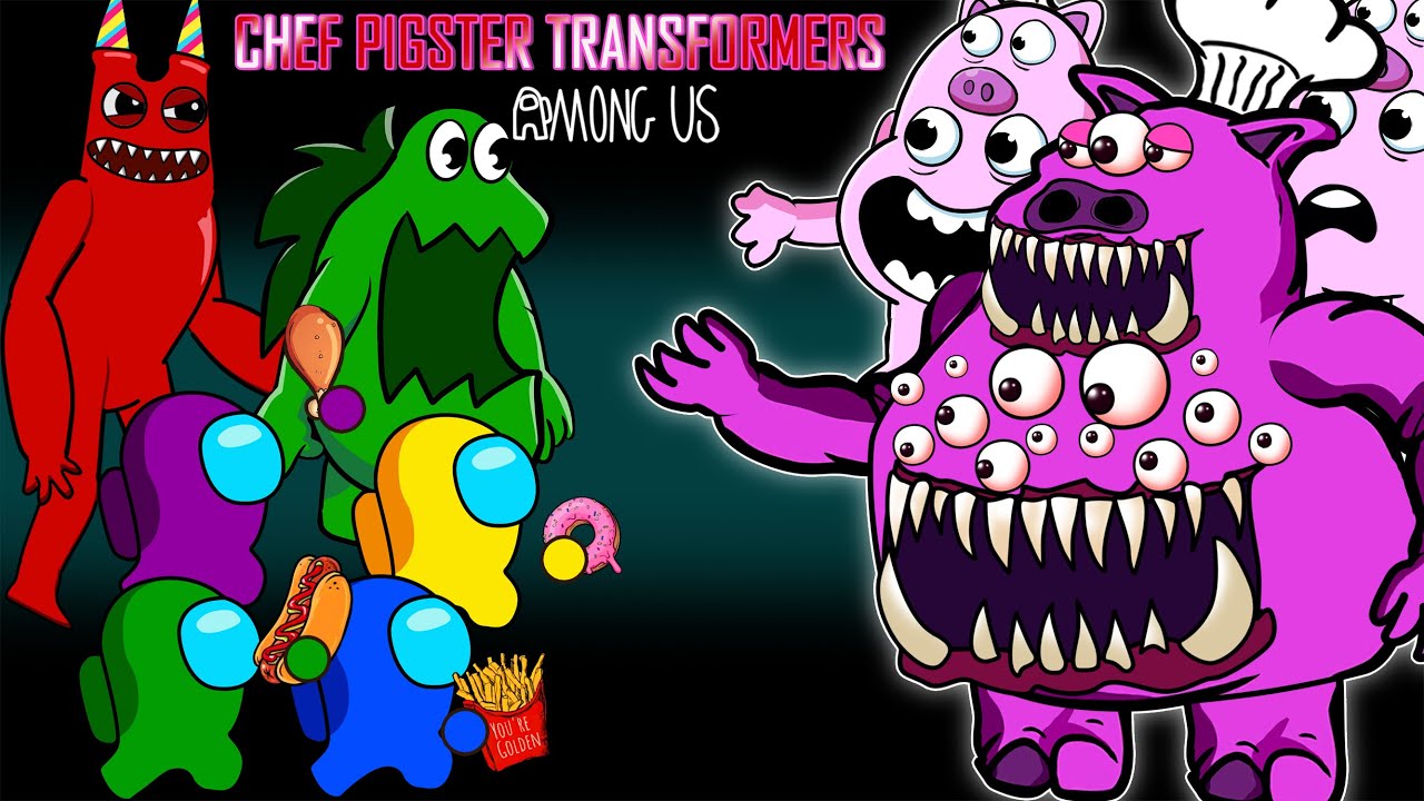 어몽어스 VS CHEF PIGSTER TRANSFORMERS (Garten Of Banban4) | Funny Among Us ...