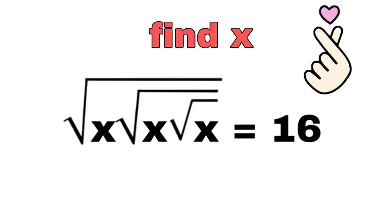 Can you solve this math problem? [Cool math tricks to find x ] two ...