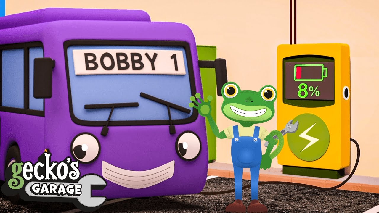 Bobby The Bus Goes Electric! | Gecko 2D | Learning Videos for Kids ...