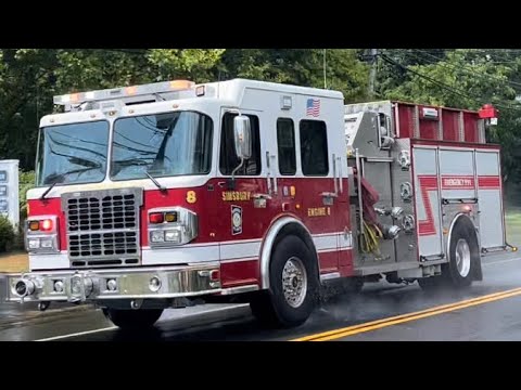 Simsbury Fire Department Engine 8 Responding - YouTube