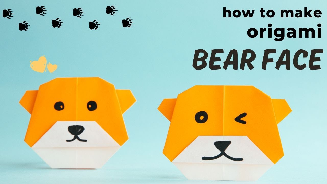 How to Make an Easy Origami Bear Face - YouTube