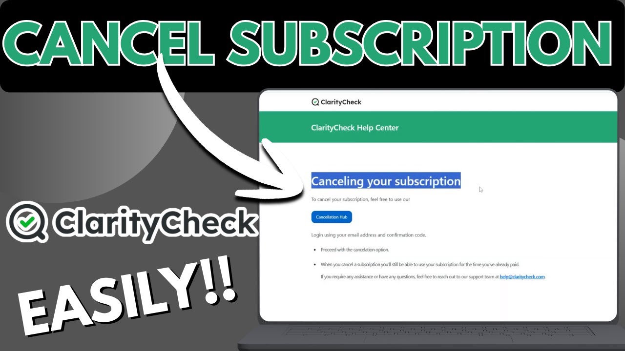 How To Cancel Clarity Check Subscription - Simple Guide - YouTube