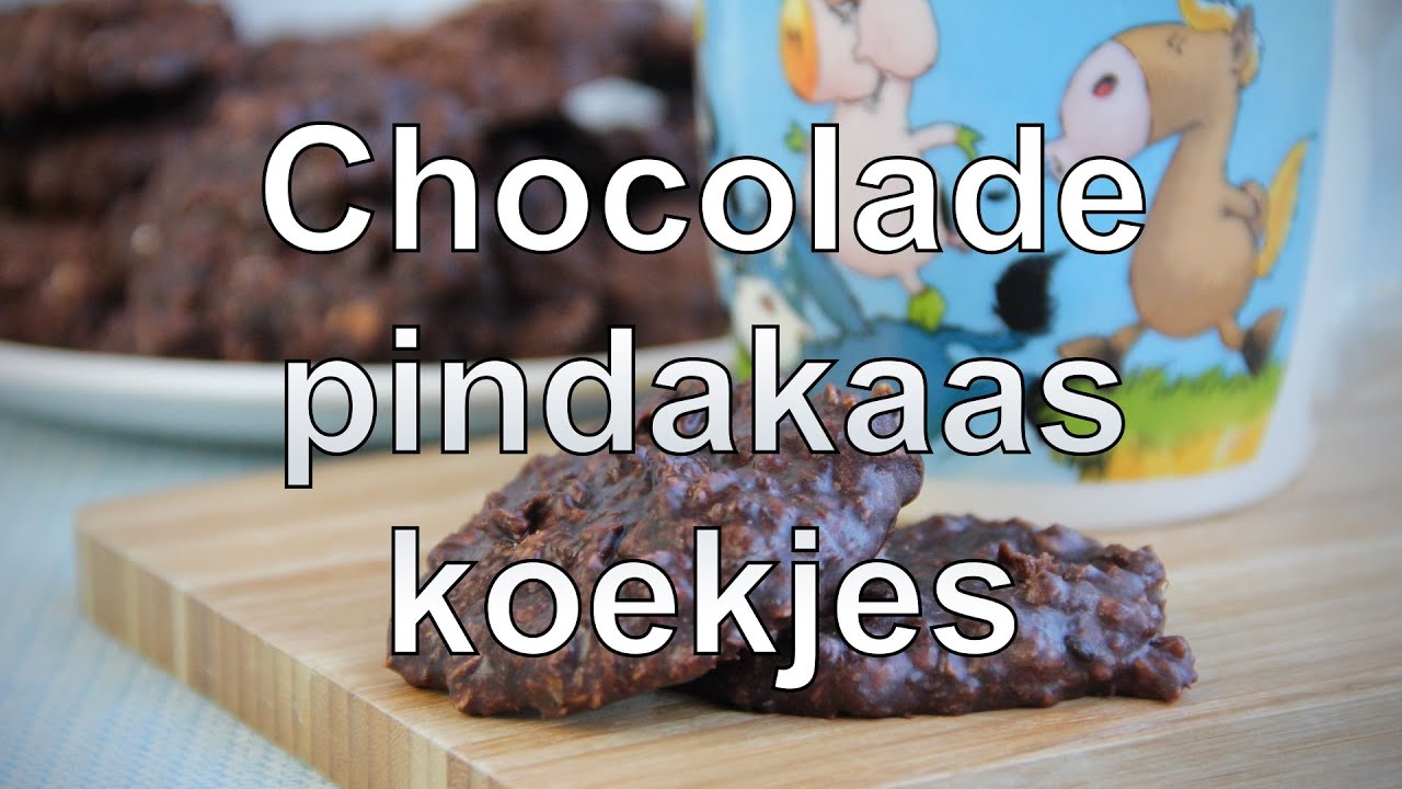 Chocolade pindakaas koekjes recept - YouTube