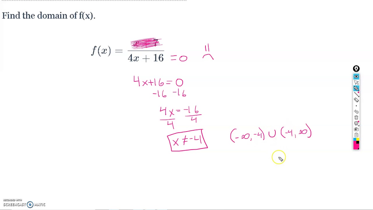 Find the domain algebraically deltamath - YouTube