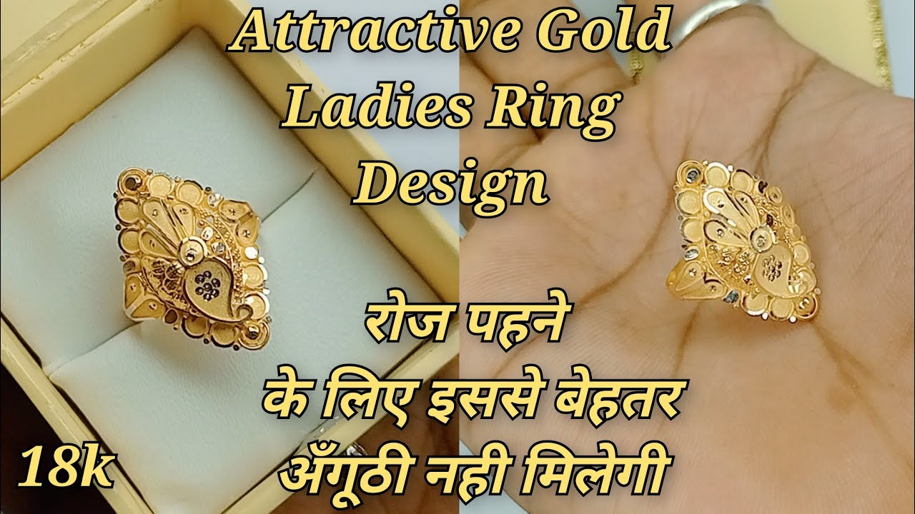 Medium Size Gold Ladeis Ring Design For Daliy Use 2022(Part-6) - YouTube