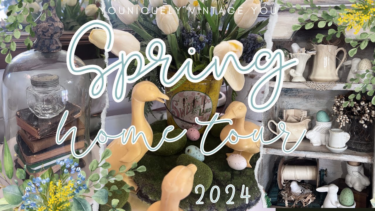 SPRING ️🐰2024 HOME TOUR || 100 YEAR OLD VINTAGE COTTAGE🌷HOME || SIMPLE ...