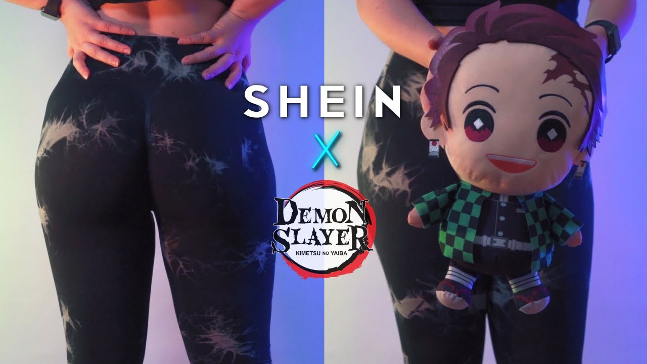 SHEIN ACTIVEWEAR LEGGINGS X DEMON SLAYER PLUSH - YouTube