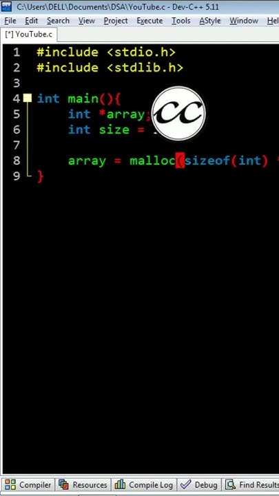 Deletion Of An Element From An Array Using C Dsa Shorts C Coding