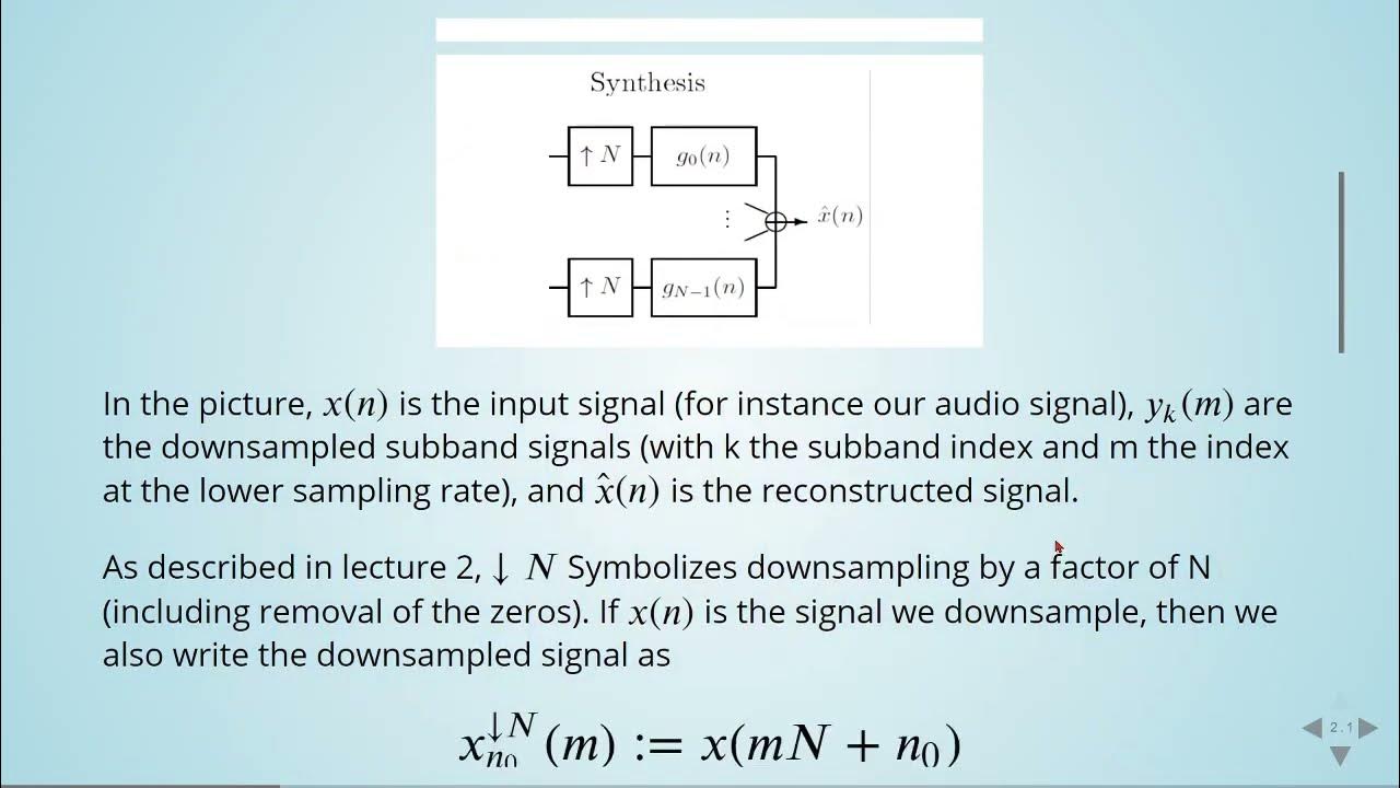 Multirate Signal Processing 09 Non Ideal Filters 03 Filter Banks Youtube