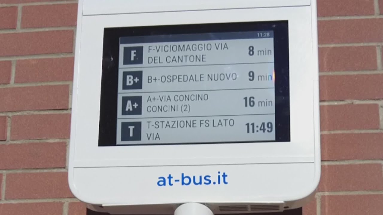 Nuove paline elettroniche alle fermate bus - YouTube