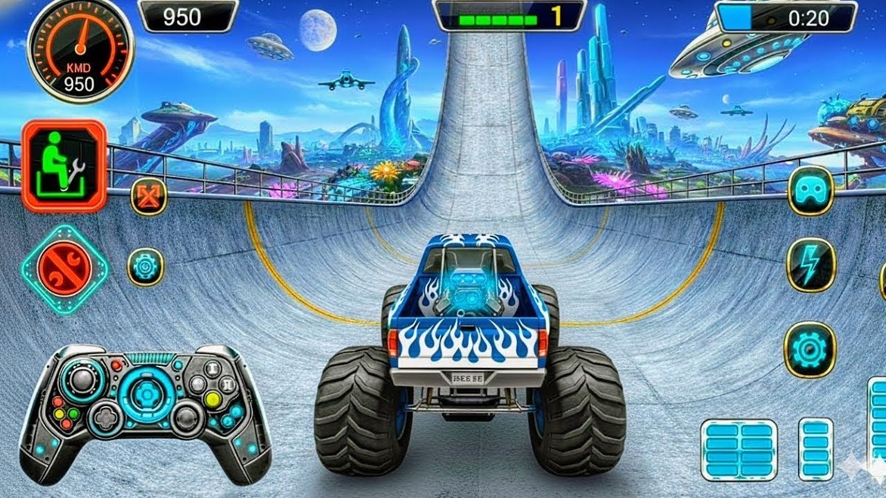 Monster Truck Mega Ramp Impossible Driver - Ultimate Car Stunts GT ...