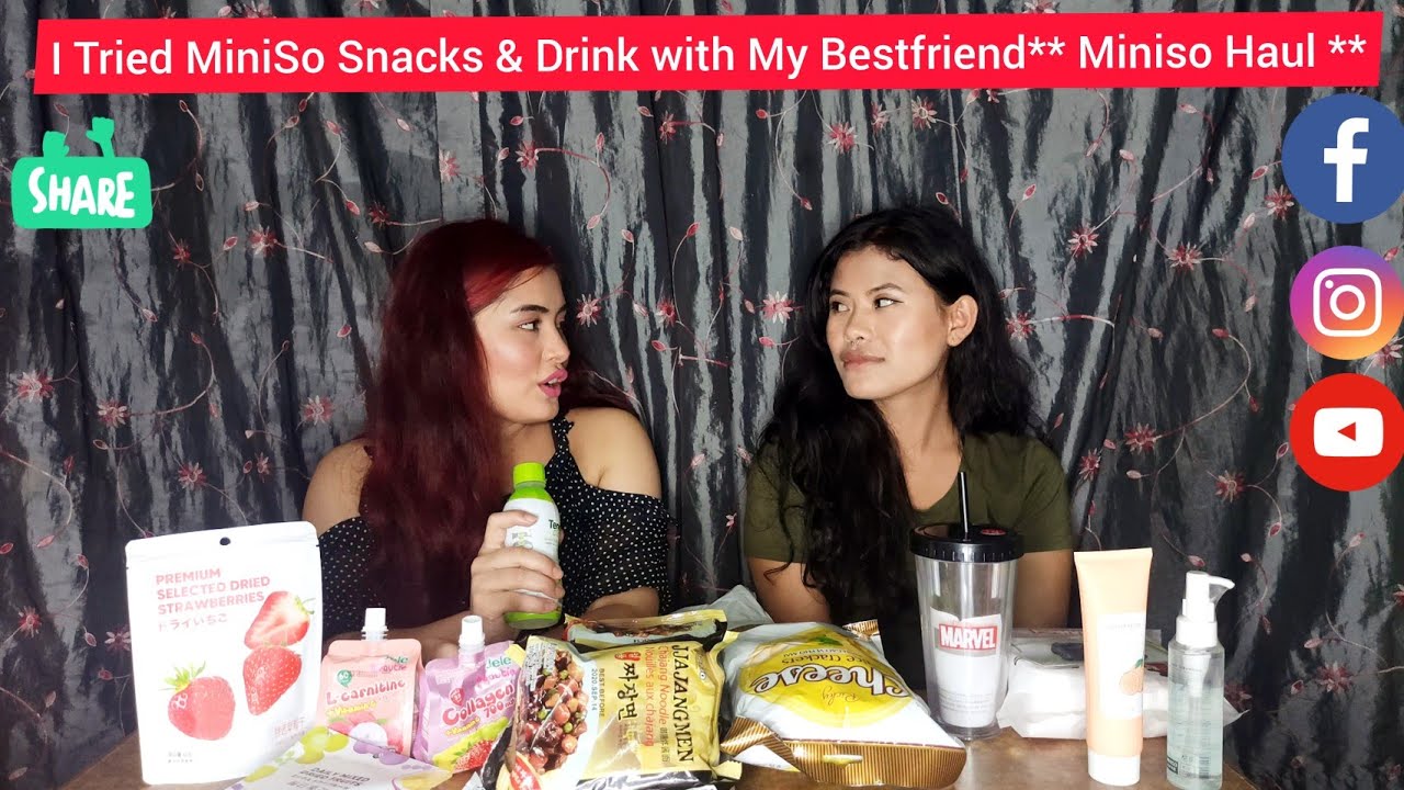 We Tried MiniSo Snacks and Drinks ||Also MiniSo Haul with My Bestfriend ...
