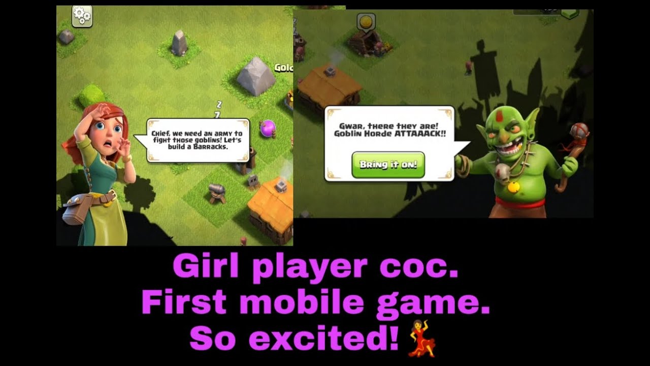 Coc girl U Tuber || coc girl player || coc girl village || first mobile ...