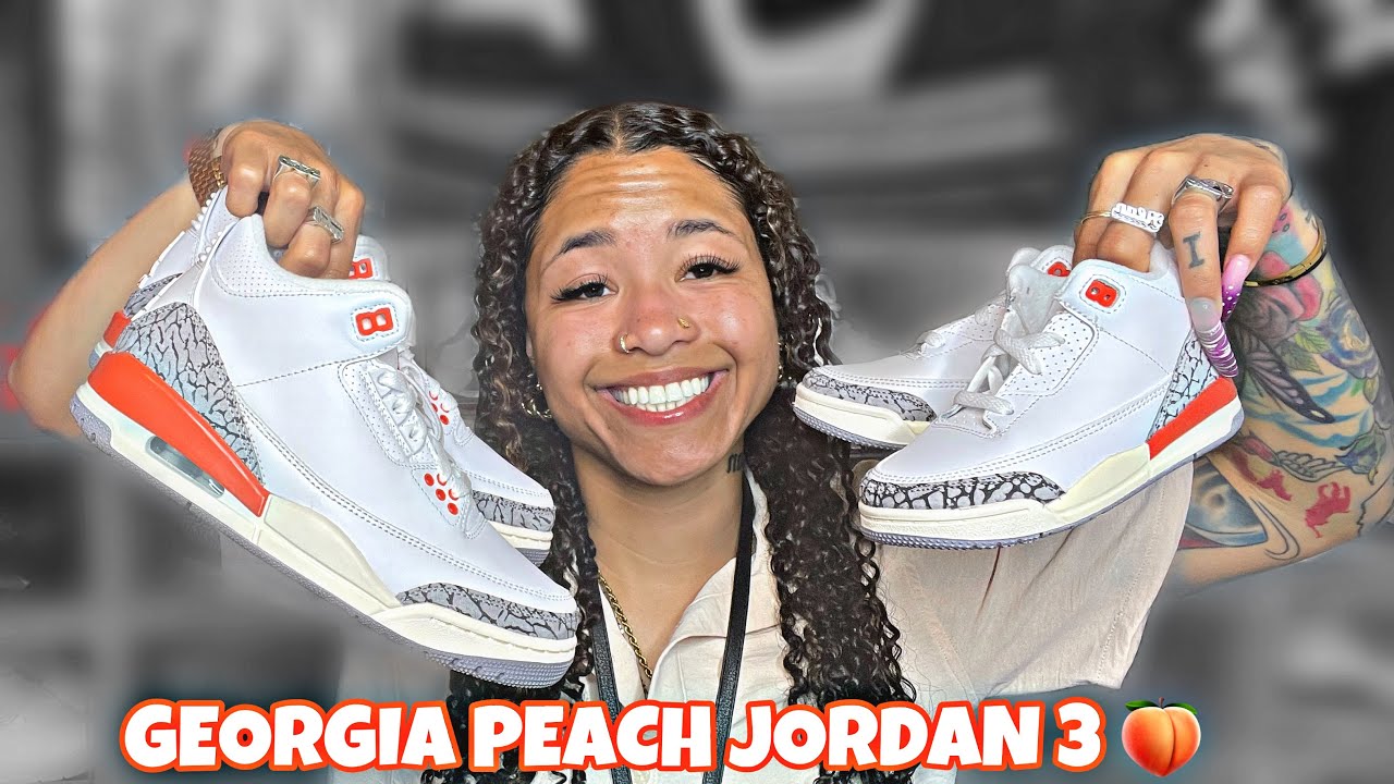 Air Jordan 3s "GEORGIA PEACH"🍑 W & TD REVIEW/ON FOOT !!🔥 - YouTube
