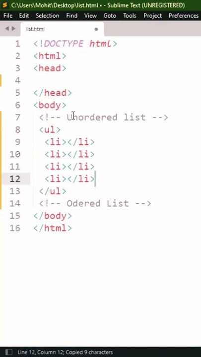 How To Make Unordered List In Html Csstutorial Css Coding Html Youtube