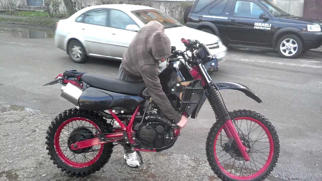 kawasaki klr600 cold start - YouTube