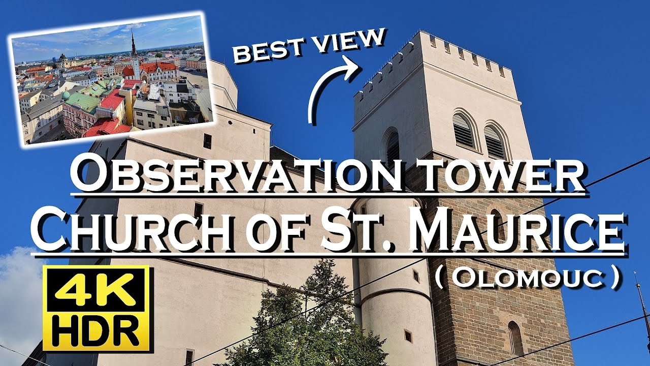 The observation tower of the church of St. Maurice, Olomouc Czechia 4K ...