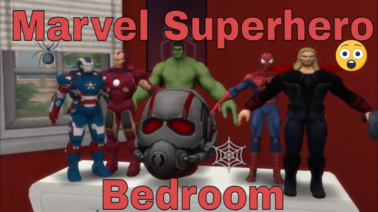 Marvel Superhero Kid's Bedroom | Virtual Tour | Sims 4 + CC LINKS - YouTube