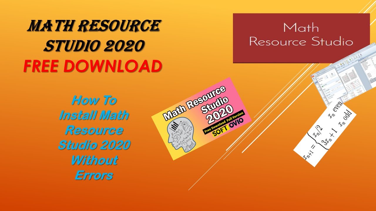 How To Install Math Resource Studio 2020 Without Errors - YouTube