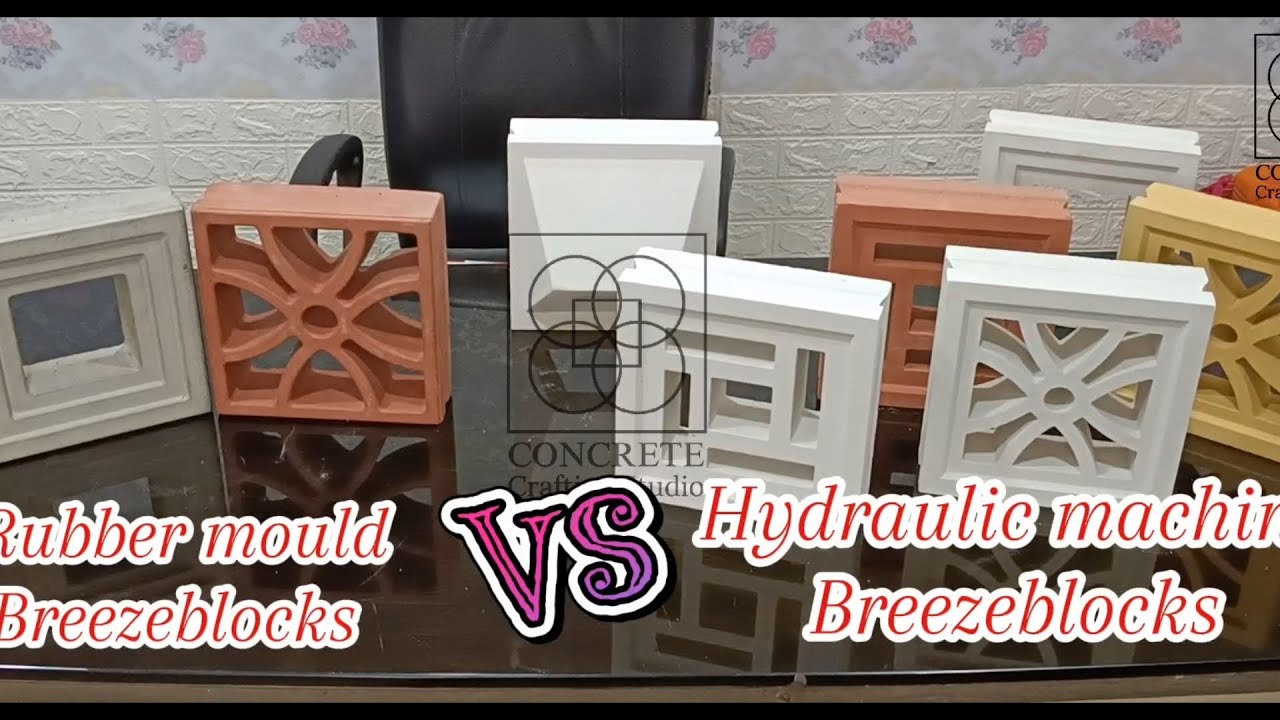 Comparison of double side finished breezeblocks and Single side ...