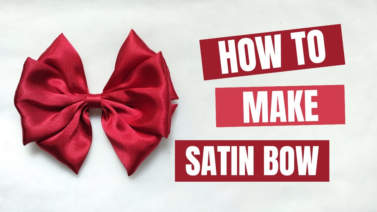 5 Minute !!! Easy Triple Layer Bow | How to Make Bow with Satin Fabric ...