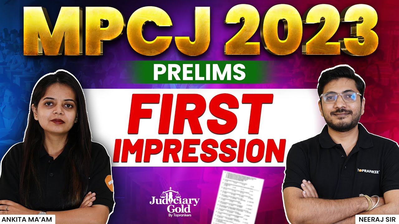 MP Judiciary 2023 Prelims Paper Analysis | MPCJ 2023 Question Paper - YouTube
