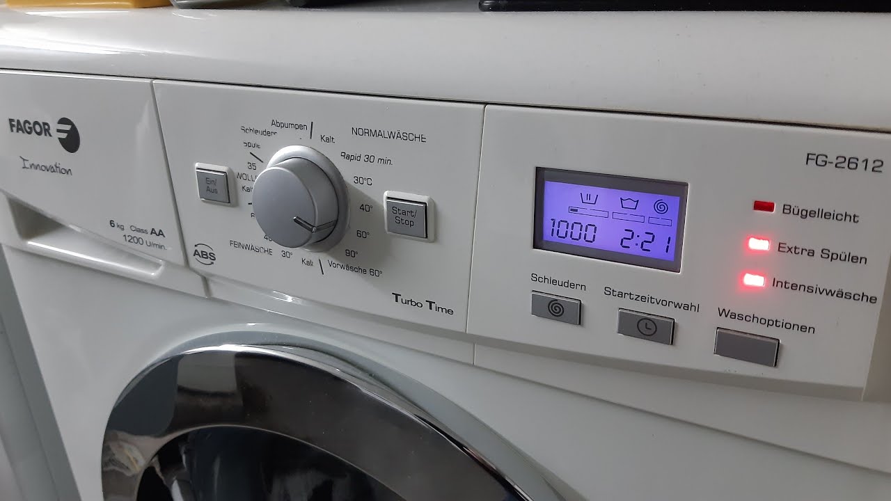 Fagor Innovation FG-2612 Spinwash Waschmaschine - YouTube