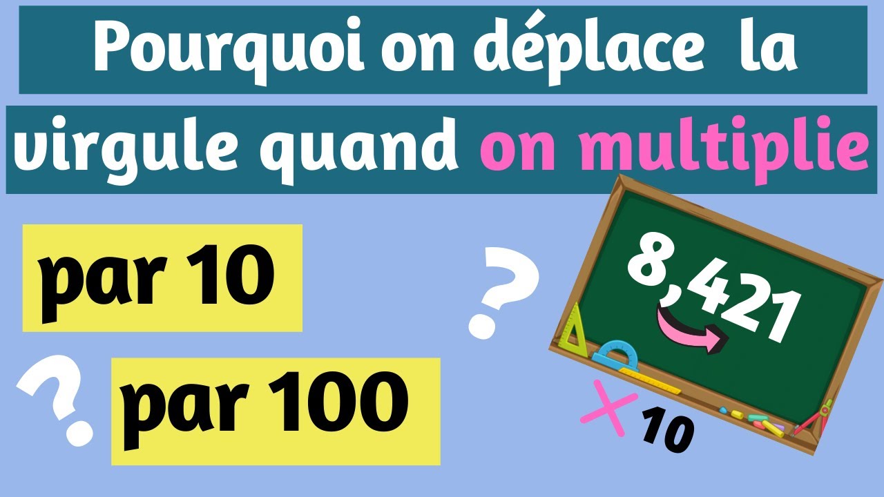 Pourquoi on déplace la virgule à droite quand on multiplie un nombre ...