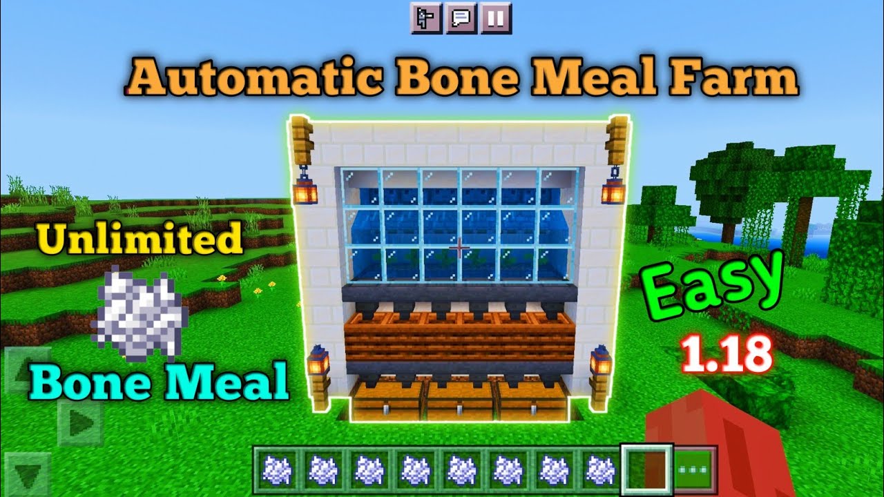 Easy 1.19 Bone Meal Farm In Minecraft Bedrock ( Java/Xbox/Switch/PS4 ...