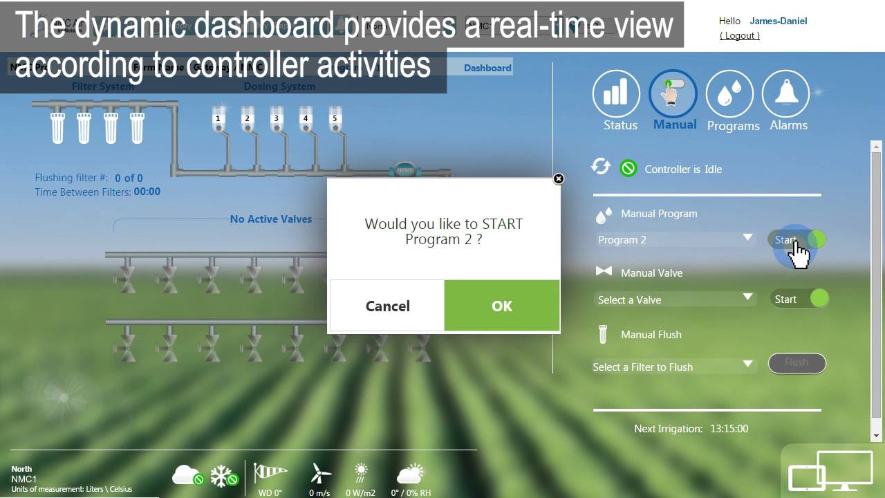Netafim NMC AIR Dashboard - YouTube