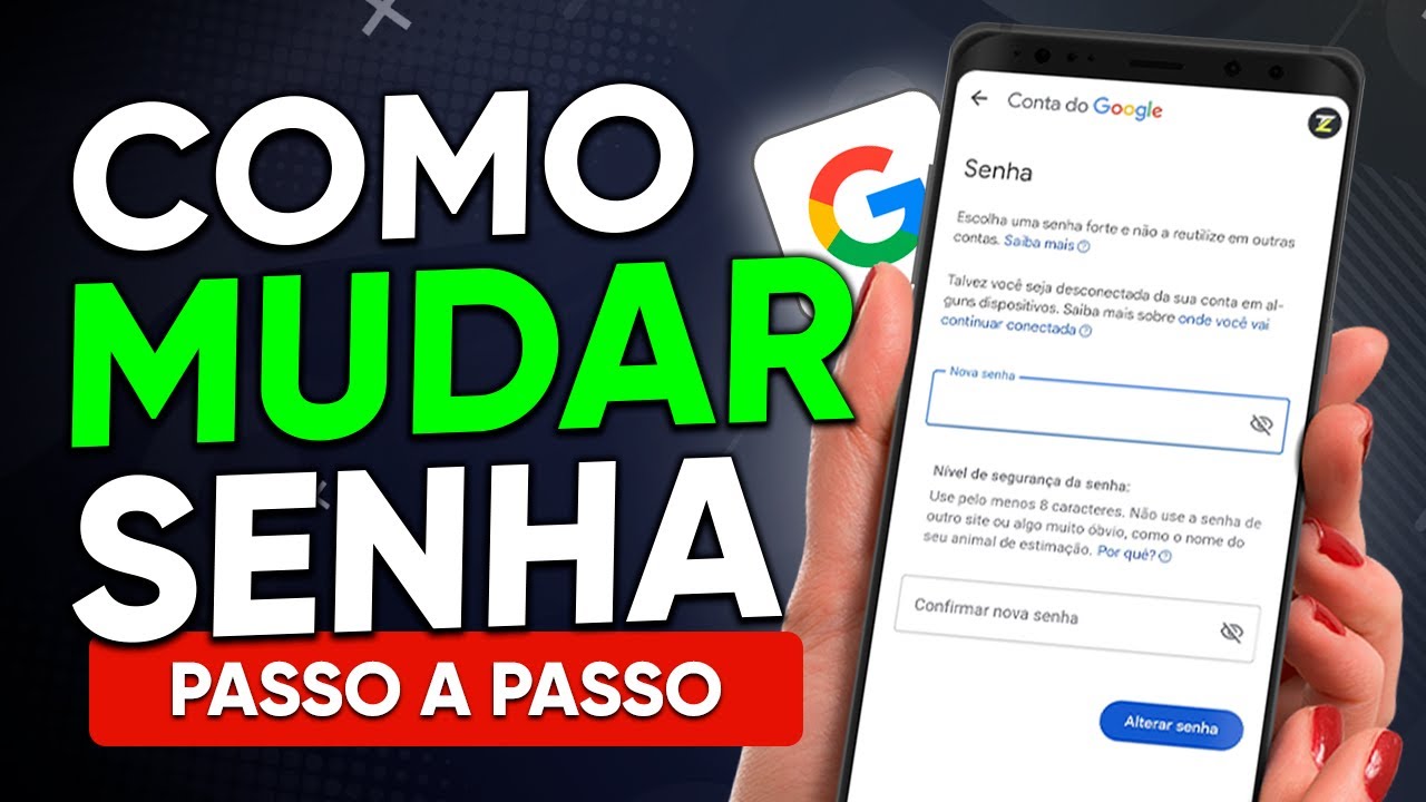 Como MUDAR a SENHA da sua CONTA do GOOGLE em 2024 (criar senha nova) - YouTube