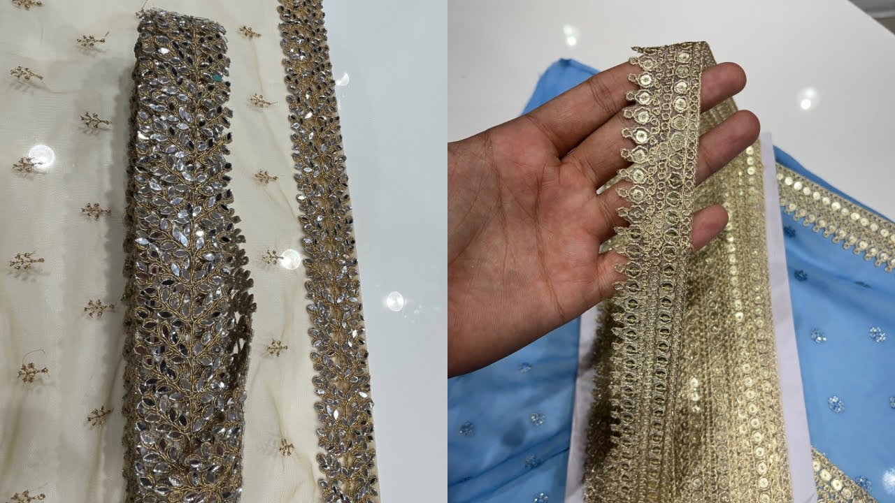 DESIGN YOUR OWN BRIDAL DUPATTA AND SAREE 👌 DUPATTA FROM FABRIC AND LACE ...