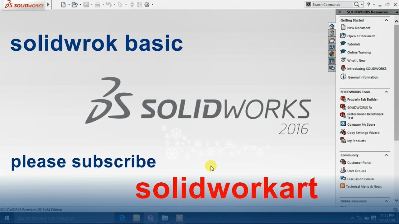 solidworks tutorial for beginners - YouTube