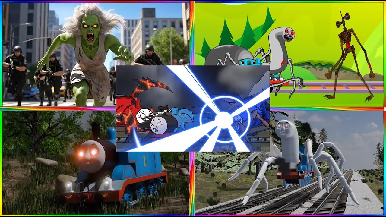 Mutant Train Monster🆚Friendly Engine🆚Dark Rail Beast—Epic Tiles Hop ...
