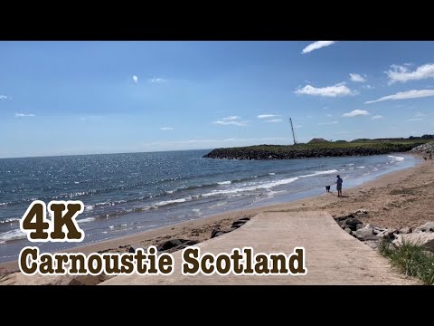 🏴󠁧󠁢󠁳󠁣󠁴󠁿walk tour at Carnoustie Scotland|4K 60fps|on the way by moo ...