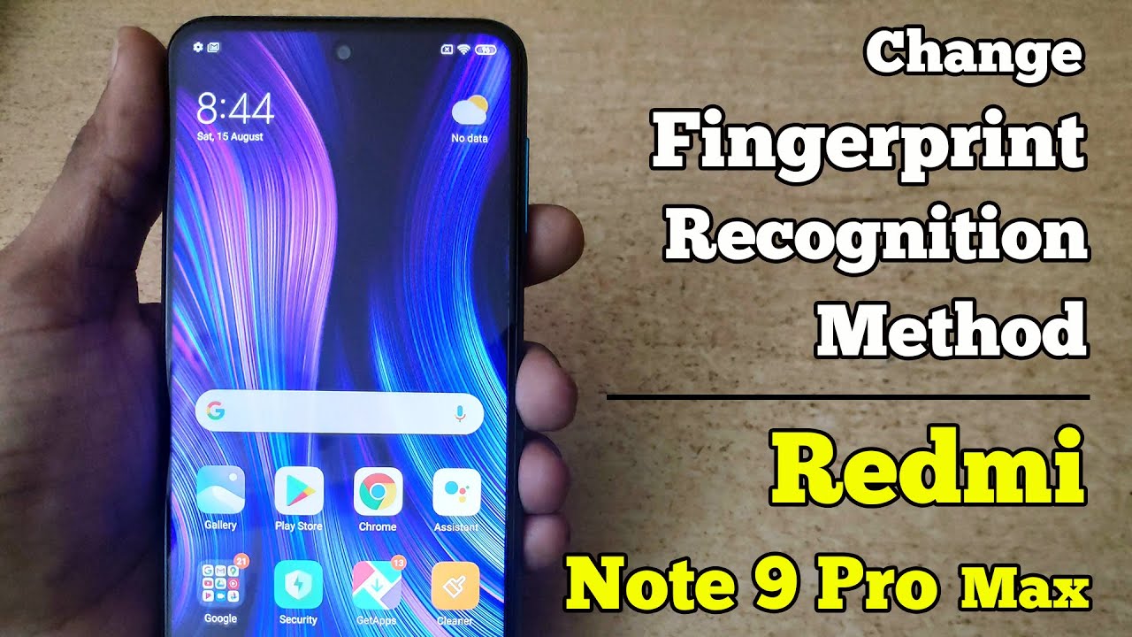 How to change Fingerprint Sensor Recognition Method in Redmi Note 9 pro ...