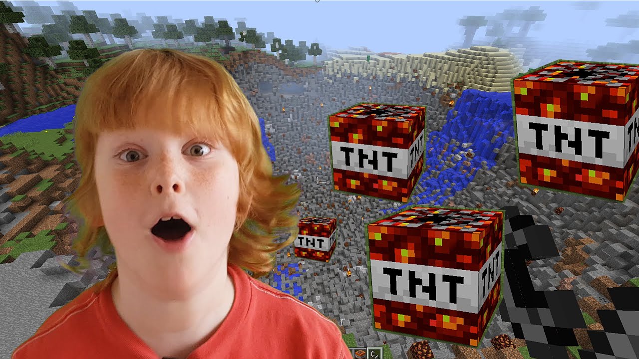 TOO MUCH TNT IN MINECRAFT BIG EXPLOSIONS -(FUNNY MOMENTS) - YouTube