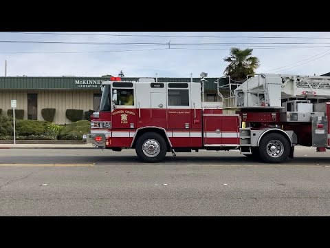 Alameda County Fire Dept. Truck 25 Responding - YouTube