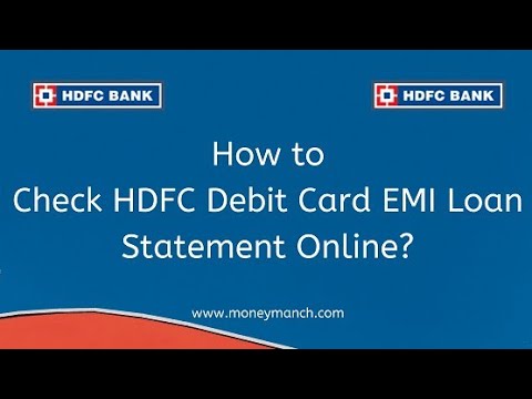 How to Download HDFC credit card and debit card EMI Statement online ...
