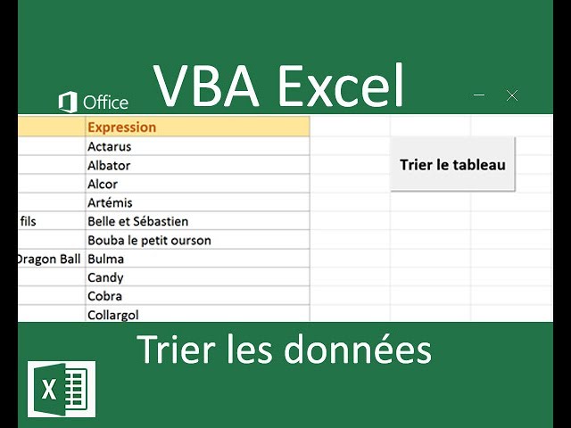 comment trier les informations sur excel