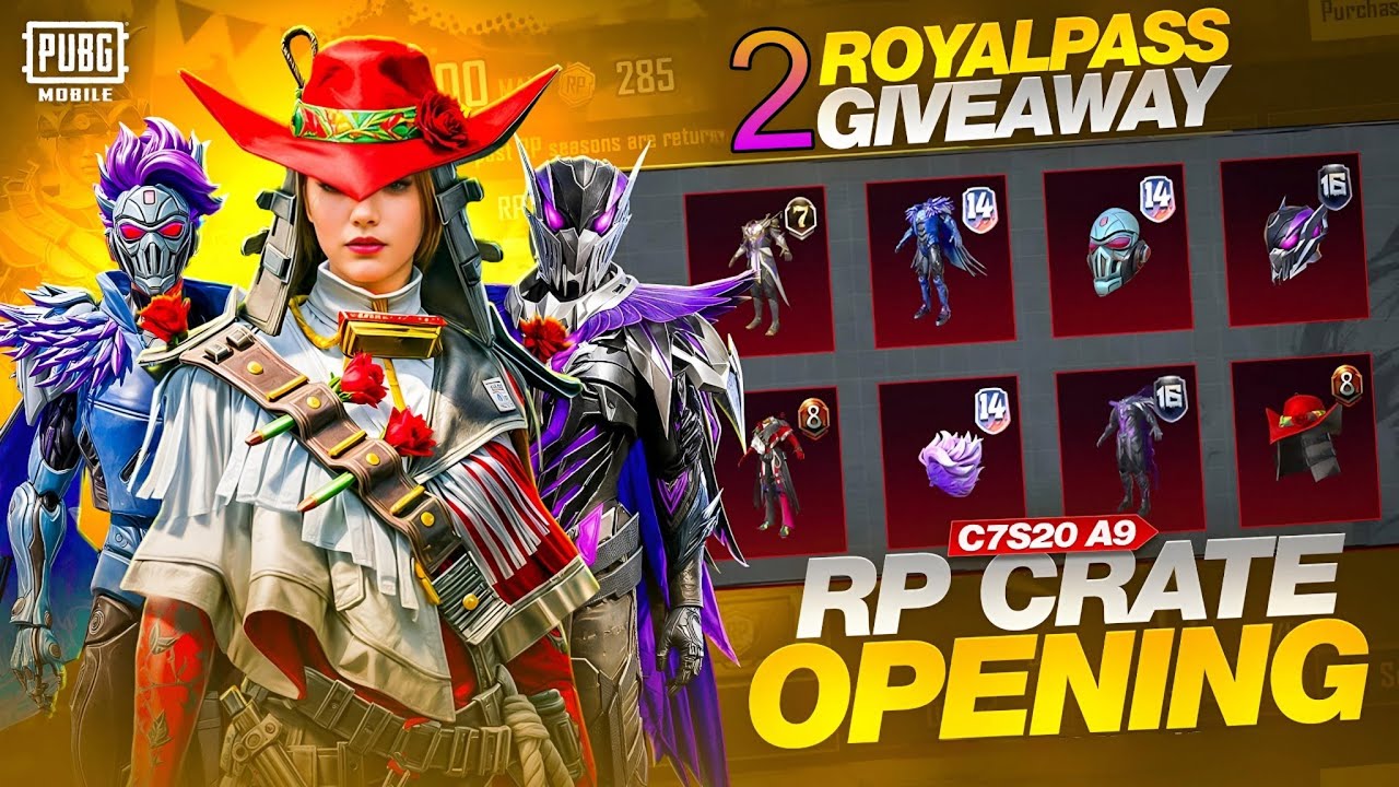 😱 BEST LUCK GOT FREE MYTHICS IN RP CRATE OPENING | PUBG MOBILE FREE ...