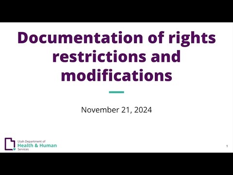 Documentation of rights restrictions and modifications - YouTube