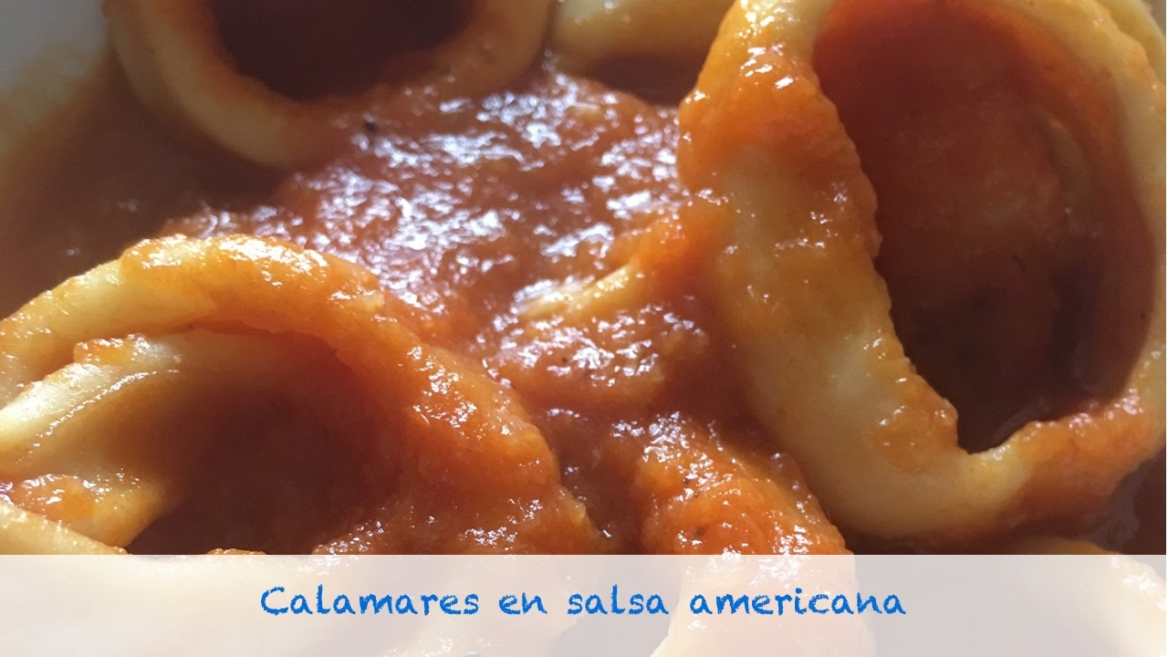 Calamares con salsa americana ligeros, en thermomix - YouTube