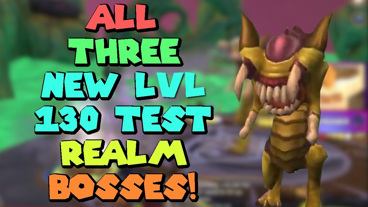 Wizard101: All Three *NEW* Level 130 Test Realm Bosses [THE DEVOURER ...