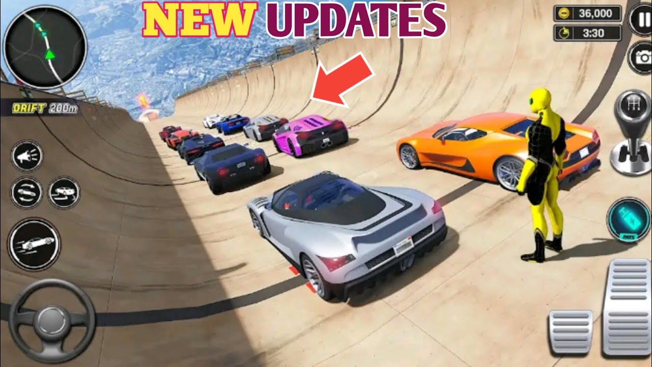 SUPER HERO MEGA RAMPS GT CAR RACING - EXTREME CAR STANTS MASTER DRIVING ...