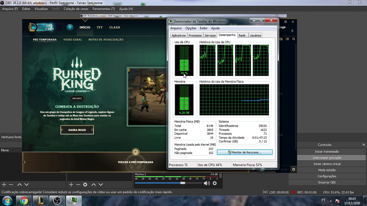 lol (league of legends) Pegando 100% de uso da CPU (Resolvido) - YouTube