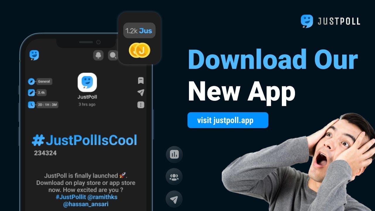 JustPoll - The Ultimate Opinion Sharing App | Download Now! - YouTube