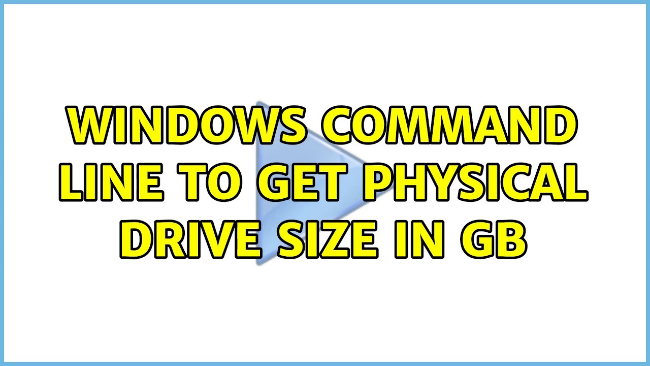 Windows command line to get physical drive size in GB - YouTube