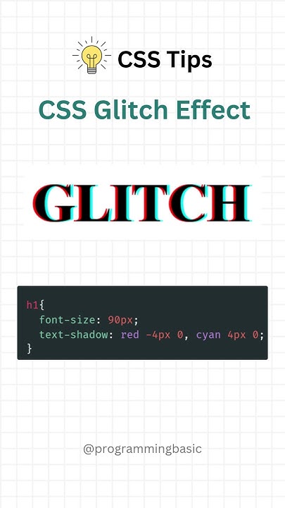 Glitch Effect CSS #cssshorts - YouTube